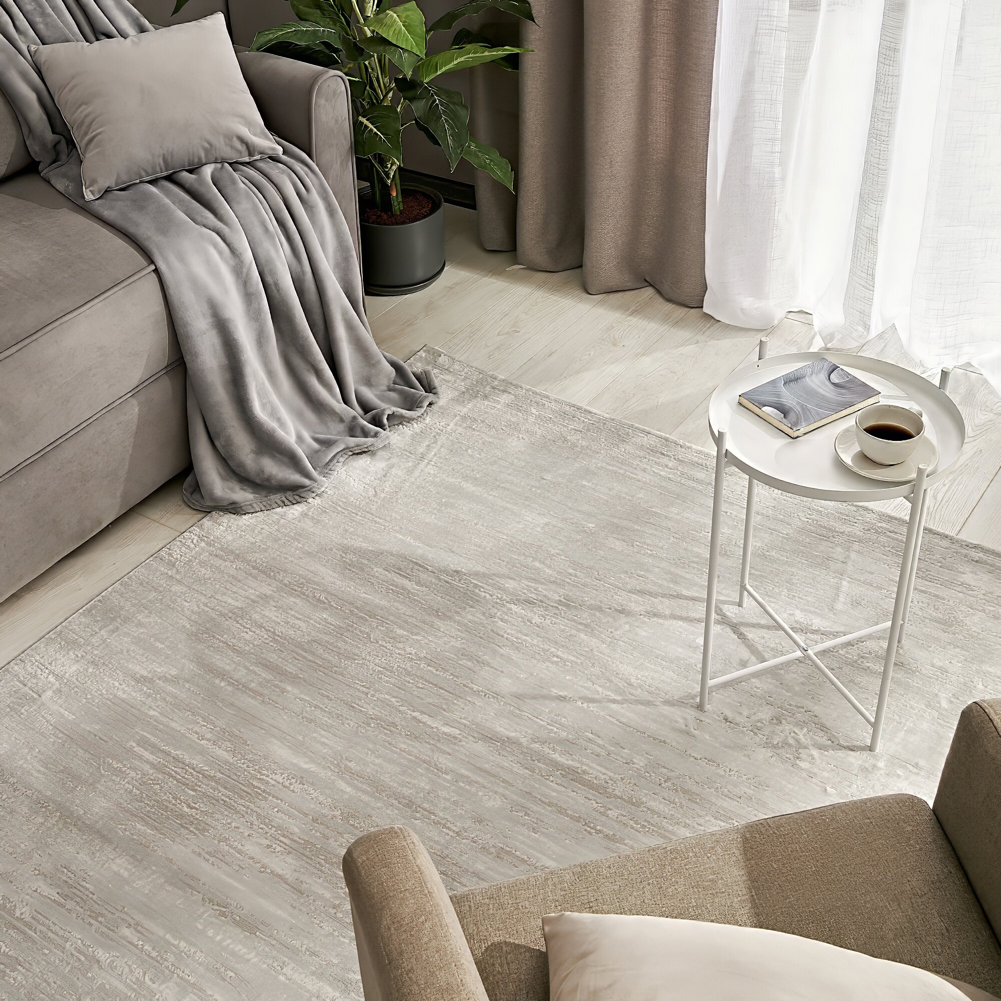 Ковер Kreaforta Breeze 60x110 см полиэстер 5905A цвет серый