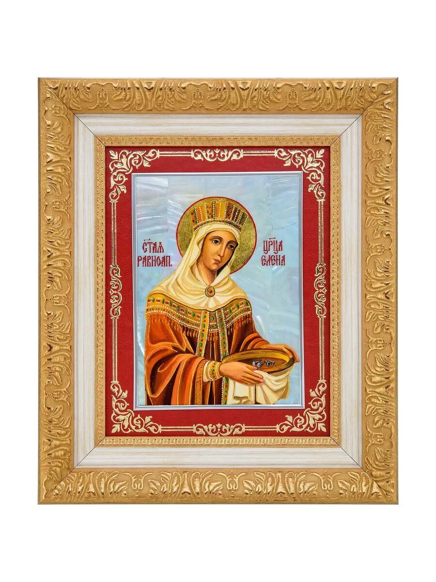 Икона на перламутре "Святая Елена" 35х30 см