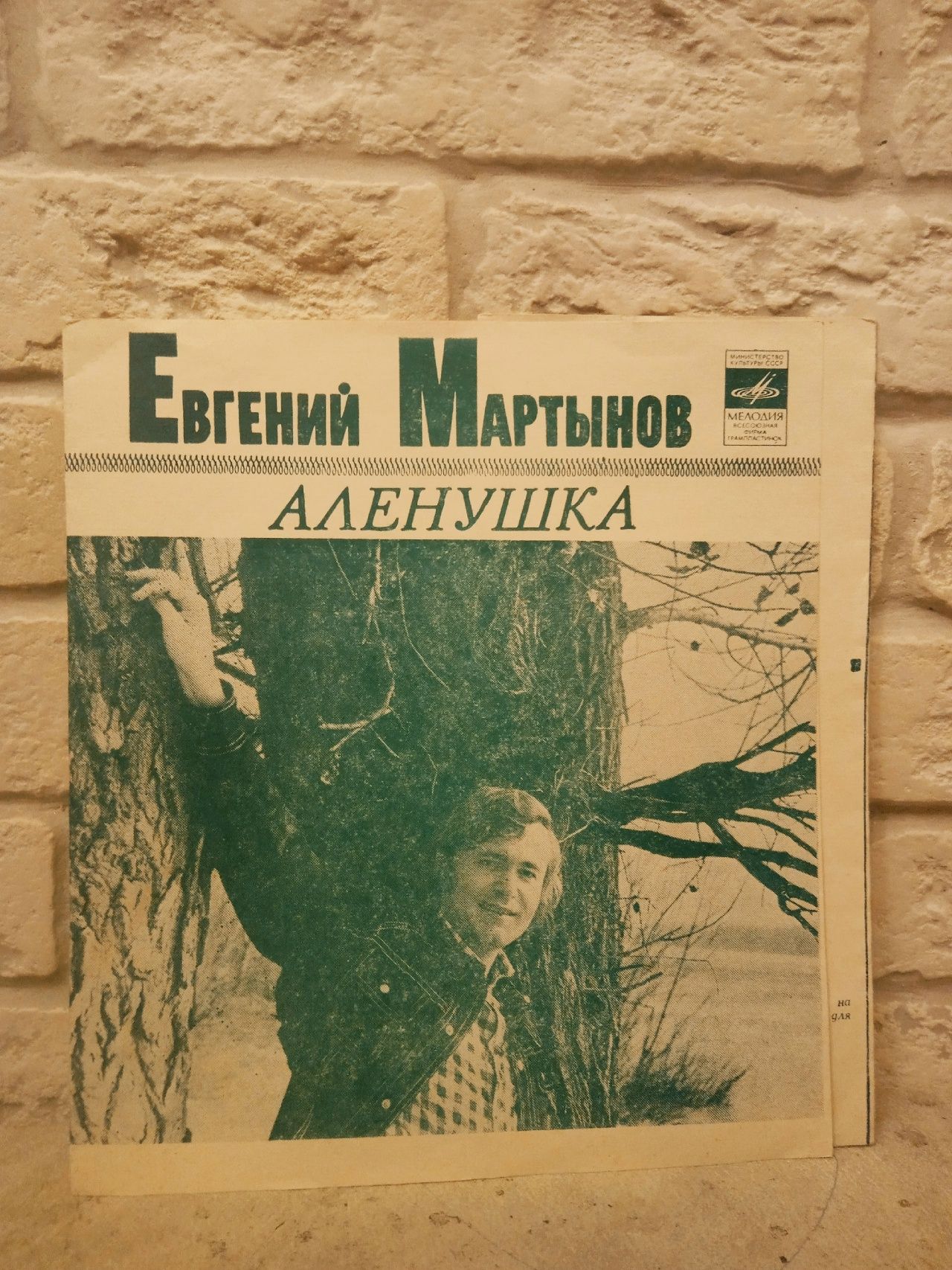 Гибкая пластинка Евгений Мартынов - Аленушка (Flexi-disc)