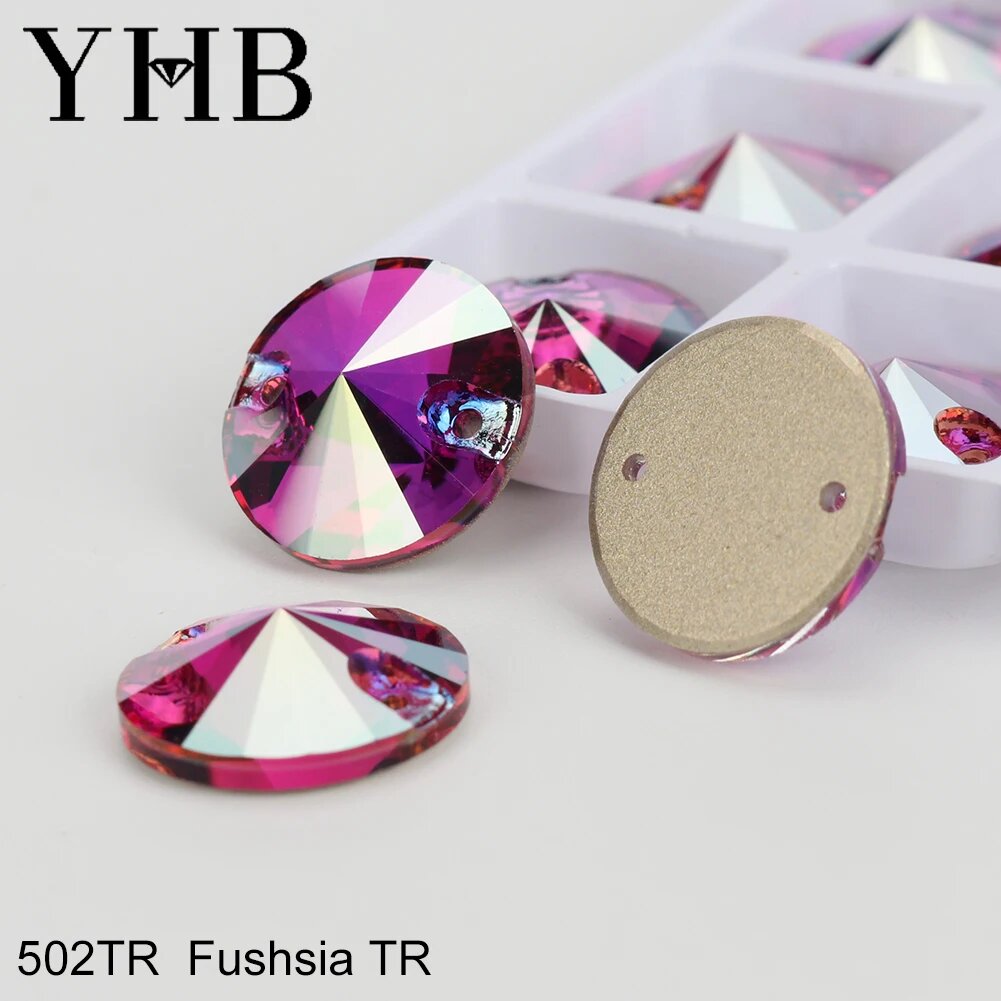 Стразы YHB 10 мм, Fushsia 502TR, 45 шт