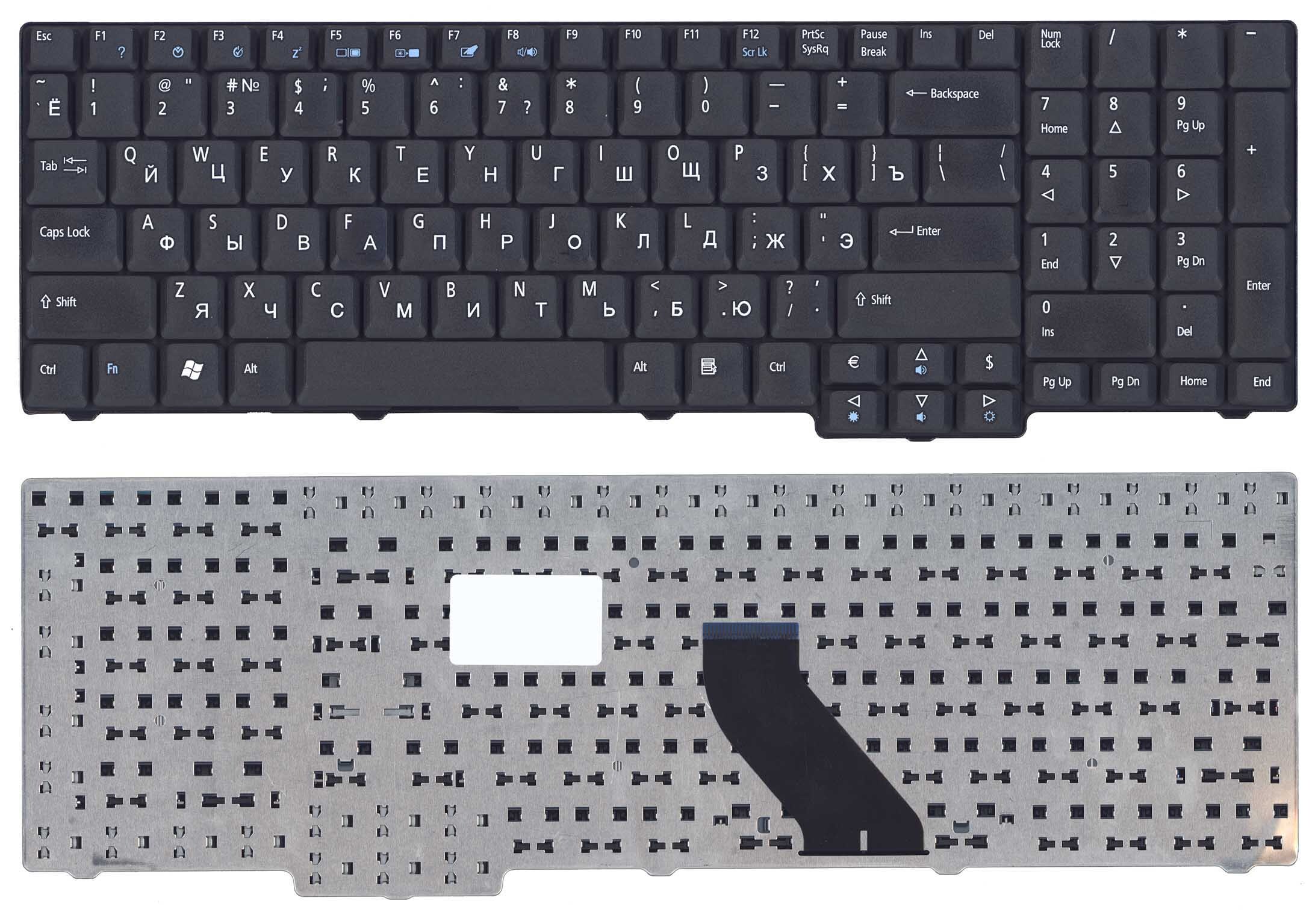 Клавиатура для ноутбука Acer Aspire 5335 5735 6530G 6930G черная матовая
