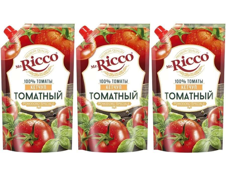 Mr.Ricco кетчуп Томатный Pomodoro Speciale, 300 г, 3 шт