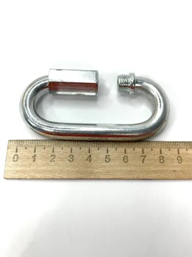 Карабин винтовой 10 мм, 20 шт, оцинкованная сталь.