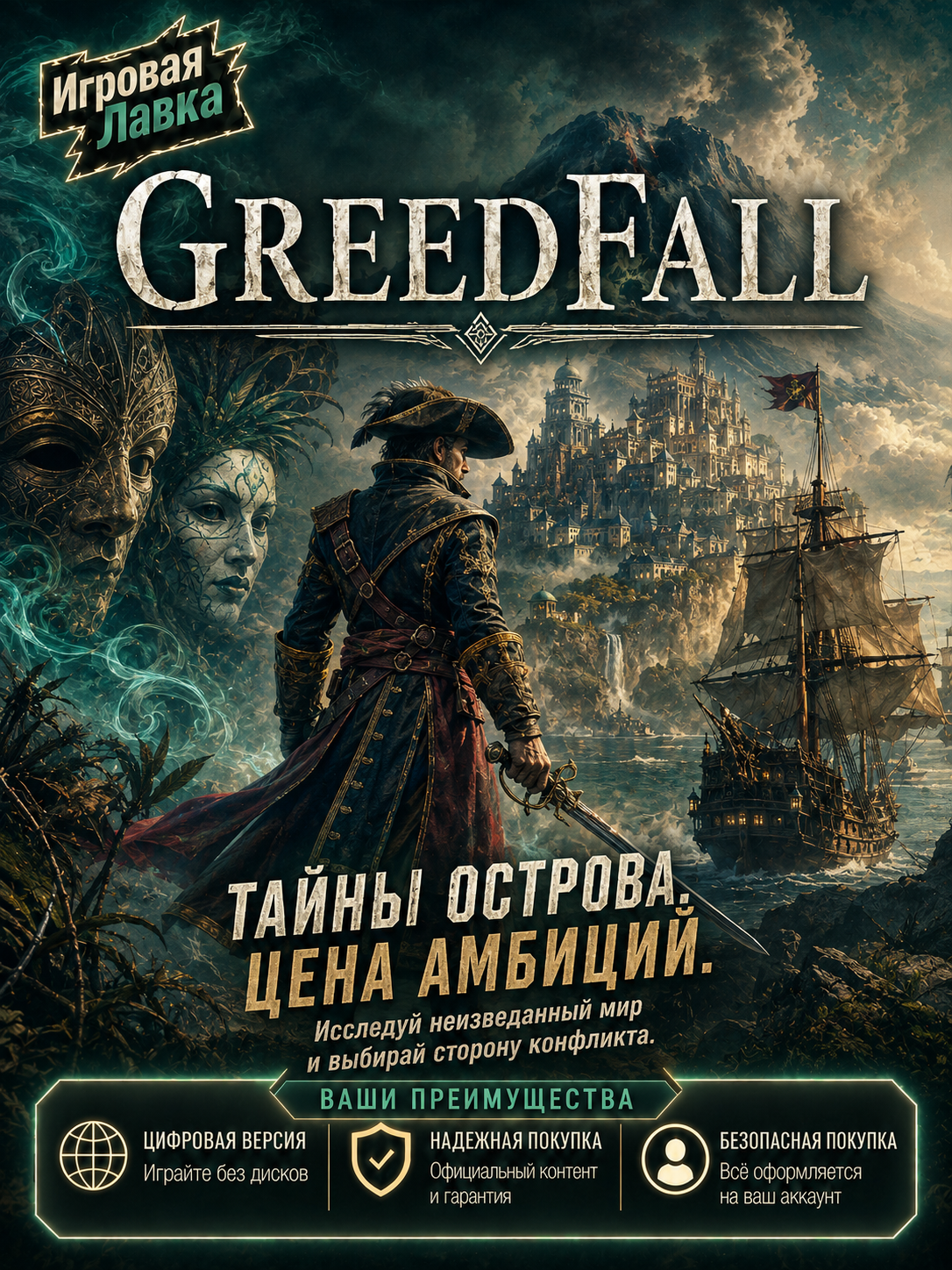GreedFall для Steam PC (ПК), Казахстан | Подарком | Steam Gift