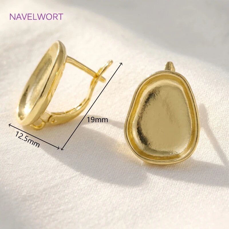 Швензы NAVELWORT из латуни с золотым покрытием 2 pairs, Желтый, 18K Gold Plated