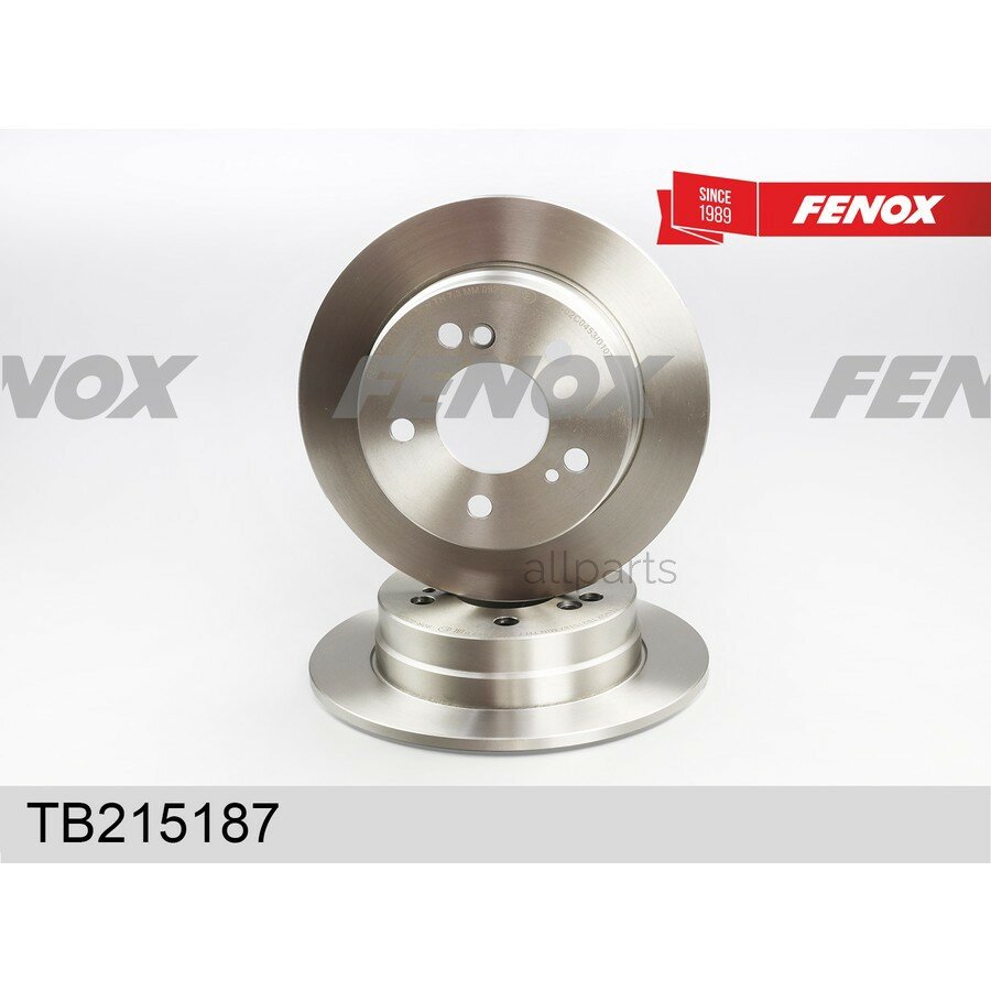 FENOX TB215187 диск тормозной Задний 258*55.5*9мм 5 отверст. не вентилируемый Mercedes-Benz 190 (W201) 82-93 Cl