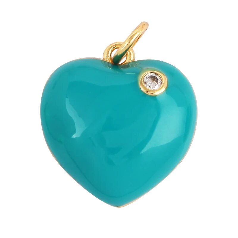 Золотая подвеска капля M05 M058455-Turquoise