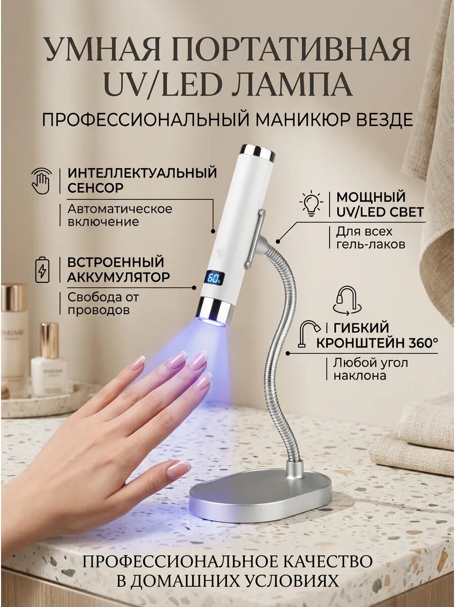 Фонарик-лампа Led и Уф для маникюра и сушки ногтей