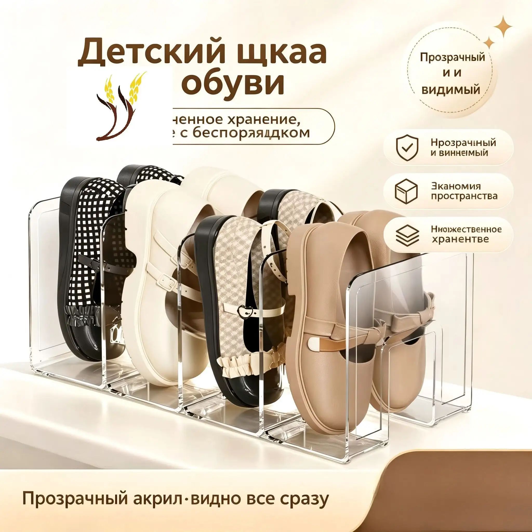 Подставка для обуви 1 шт 33 см x 14.5 см x 13.2 см прозрачный