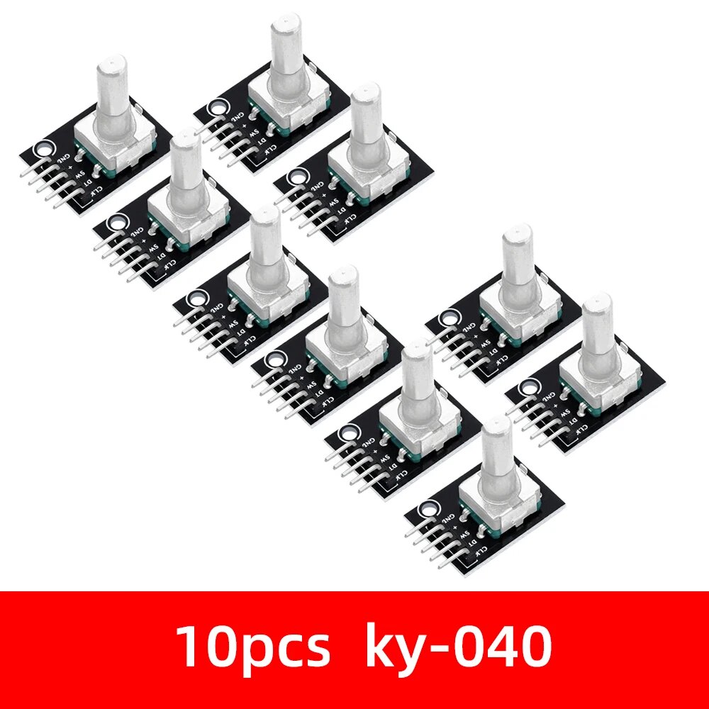 Поворотный энкодер с кнопкой, 5В, 10PCS
