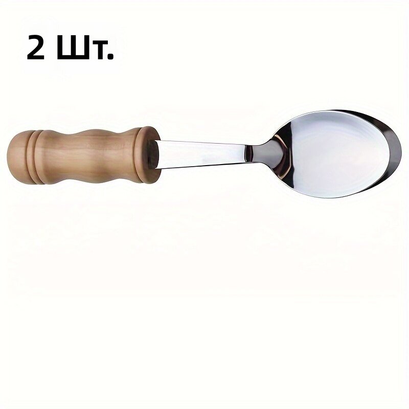 Музыкальные ложки с деревянной ручкой, народный ударный инструмент, 2 шт.