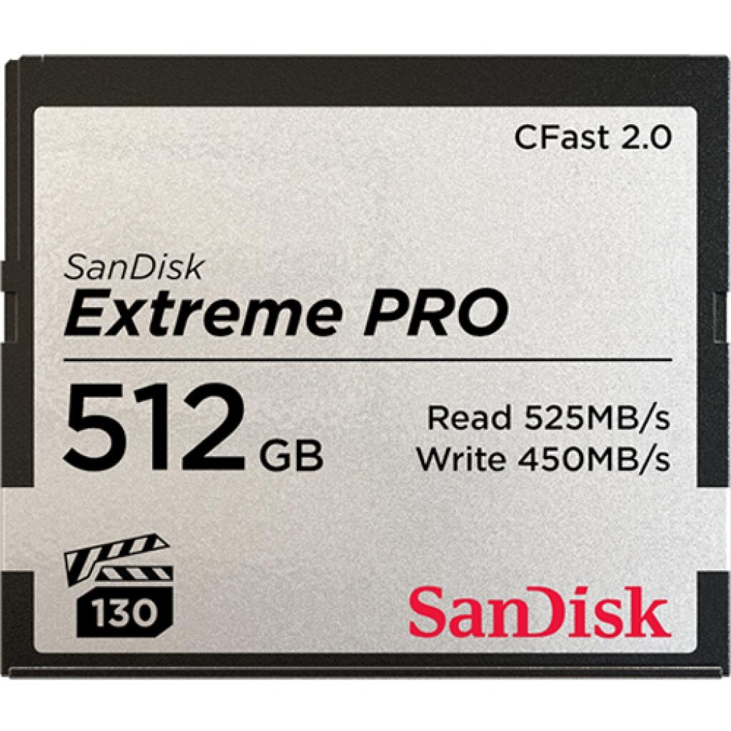 Карта памяти SanDisk 512GB Extreme PRO CFast 2.0 Memory Card (SDCFSP-512G-G46D)