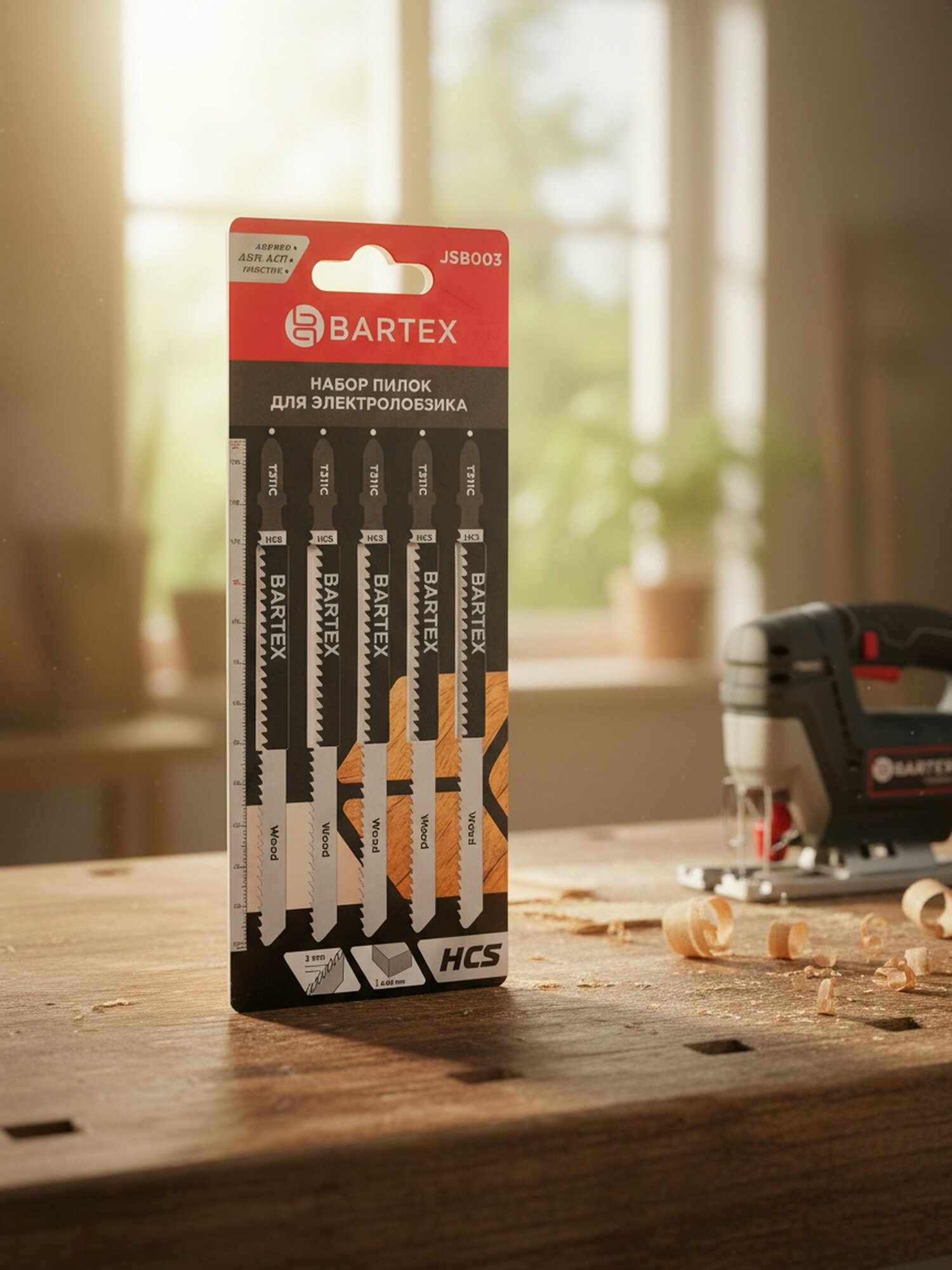 Набор пилок для электролобзика Bartex T311С JSB003 126 мм 5 шт по дереву ДВП ДСП