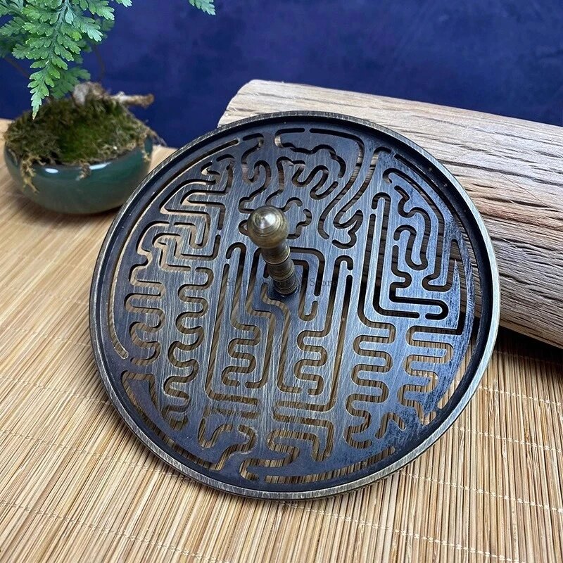 Бронзовая антикварная форма для благовоний 12 см 12cm Incense Flowers