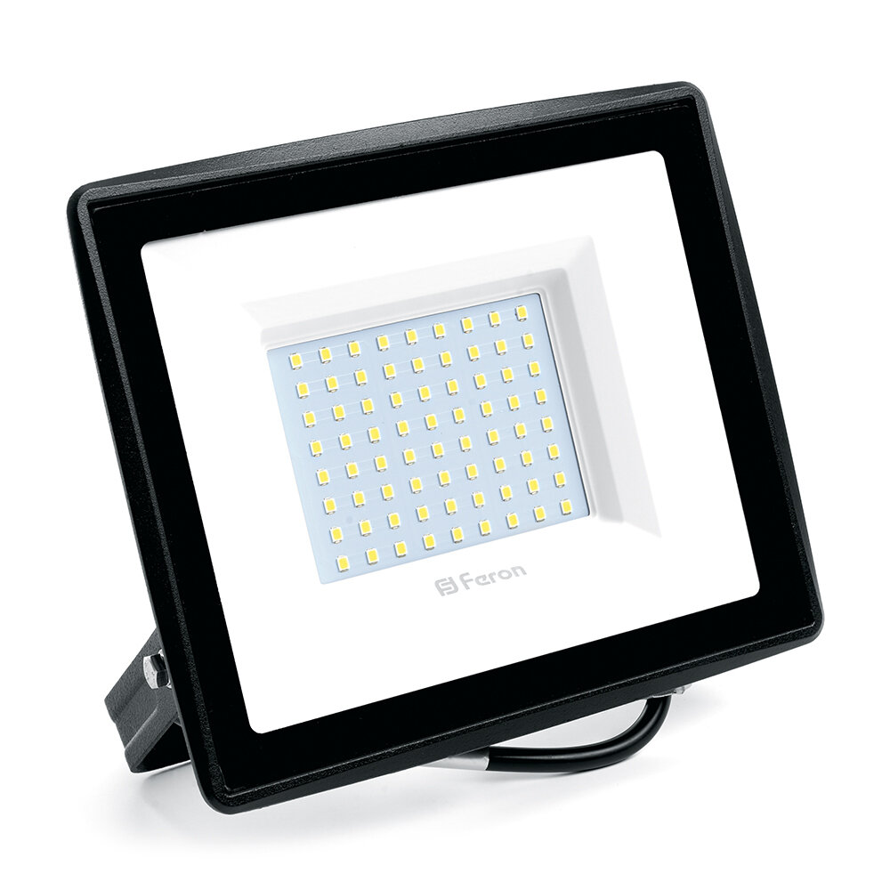 Прожектор светодиодный уличный 100W 6400K цвет чёрный влагозащита IP65 Feron LL-922 32103