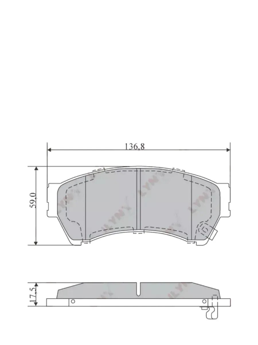 Колодки тормозные Mazda 6 1.8-2.5 07>