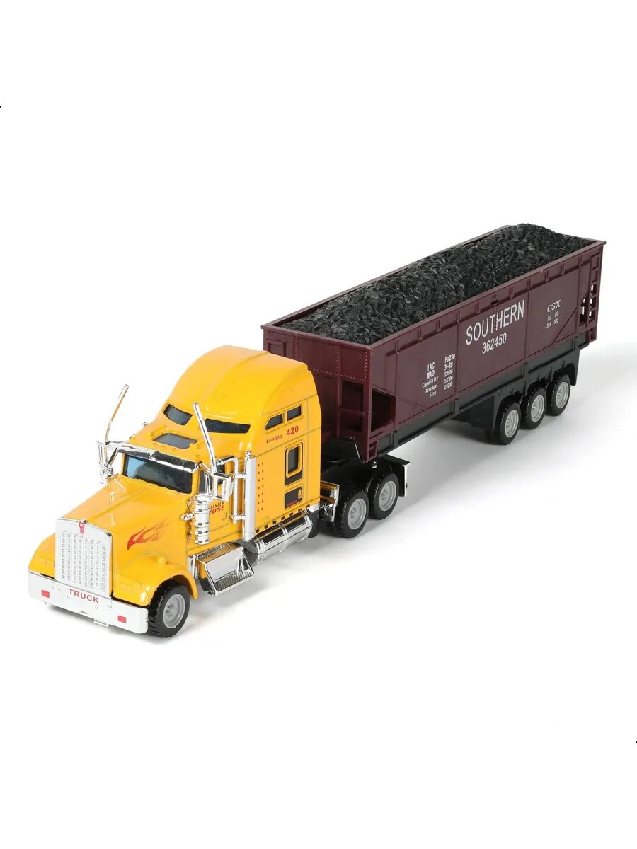 Игрушечный лесовоз с прицепом 1:50 для Kenworth W900.