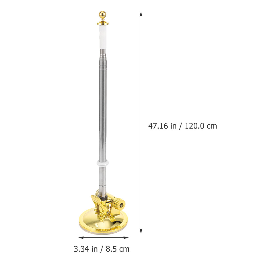 Держатель Флагштока На Авто Из Нержавеющей Стали Золотой 120.00X8.50X8.50CM