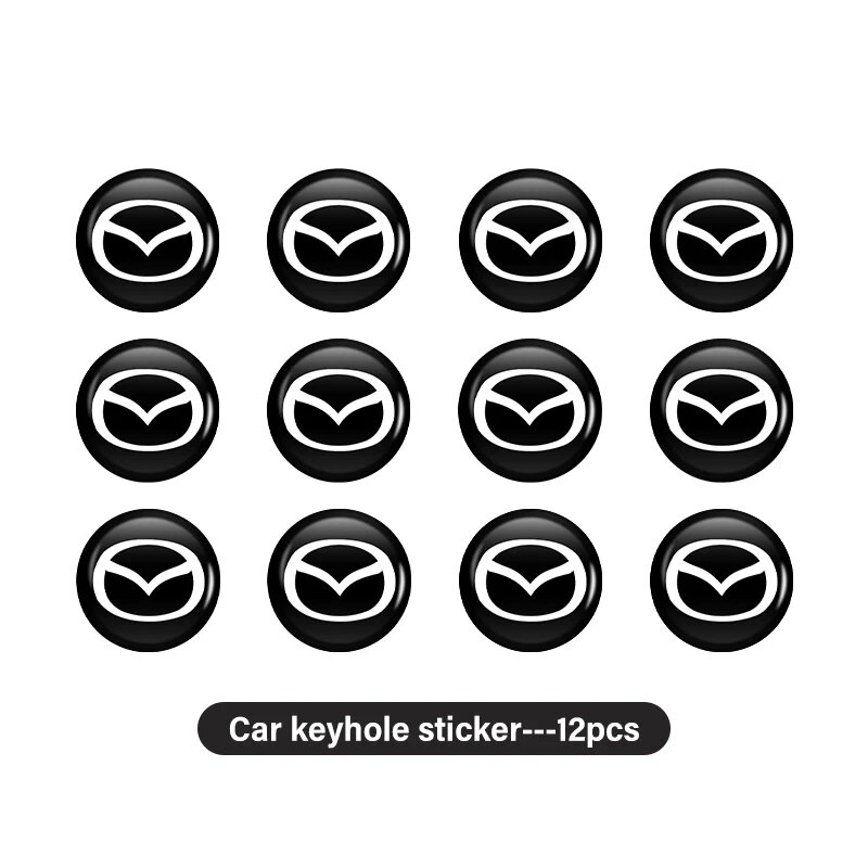 Для Mazda 14 мм наклейки на ключи от автомобиля, чехол для пульта дистанционного управления, эмблема, декоративный аксессуар MX-5 CX30 RX8 MX5 BK BL 5 CR CW 6 II GH CX-7