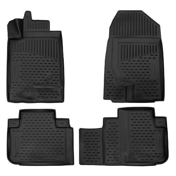Коврик автомобильный Element Коврики 3D в салон для TOYOTA Land Cruiser (300 Series) 2021- Внед, 5мест, 4шт. (полиуретан) / Тойота Ленд крузер