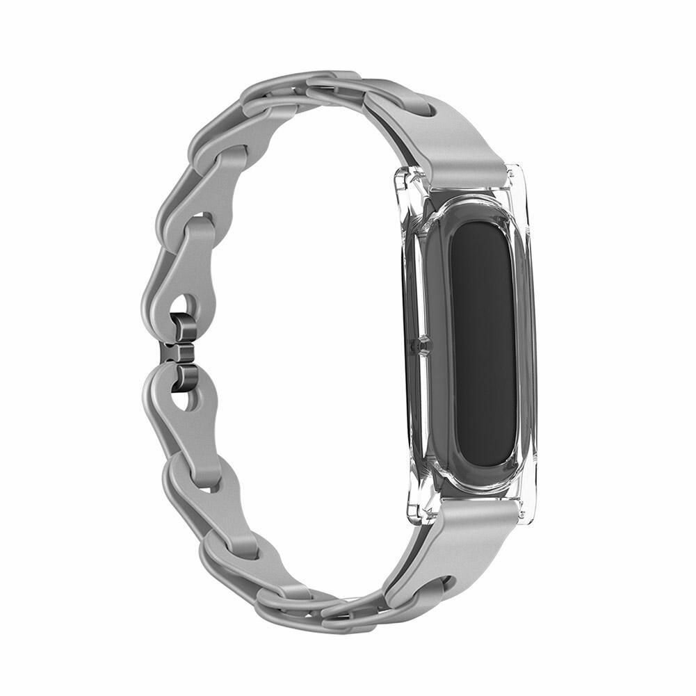 Ремешок для смарт-часов Google Fitbit Air, силиконовый, звеньевой, чёрный