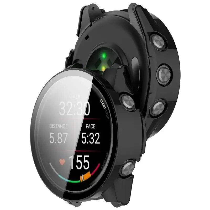 Защитный чехол из закаленного стекла для часов Garmin Forerunner 970, защитная пленка для экрана, бампер.