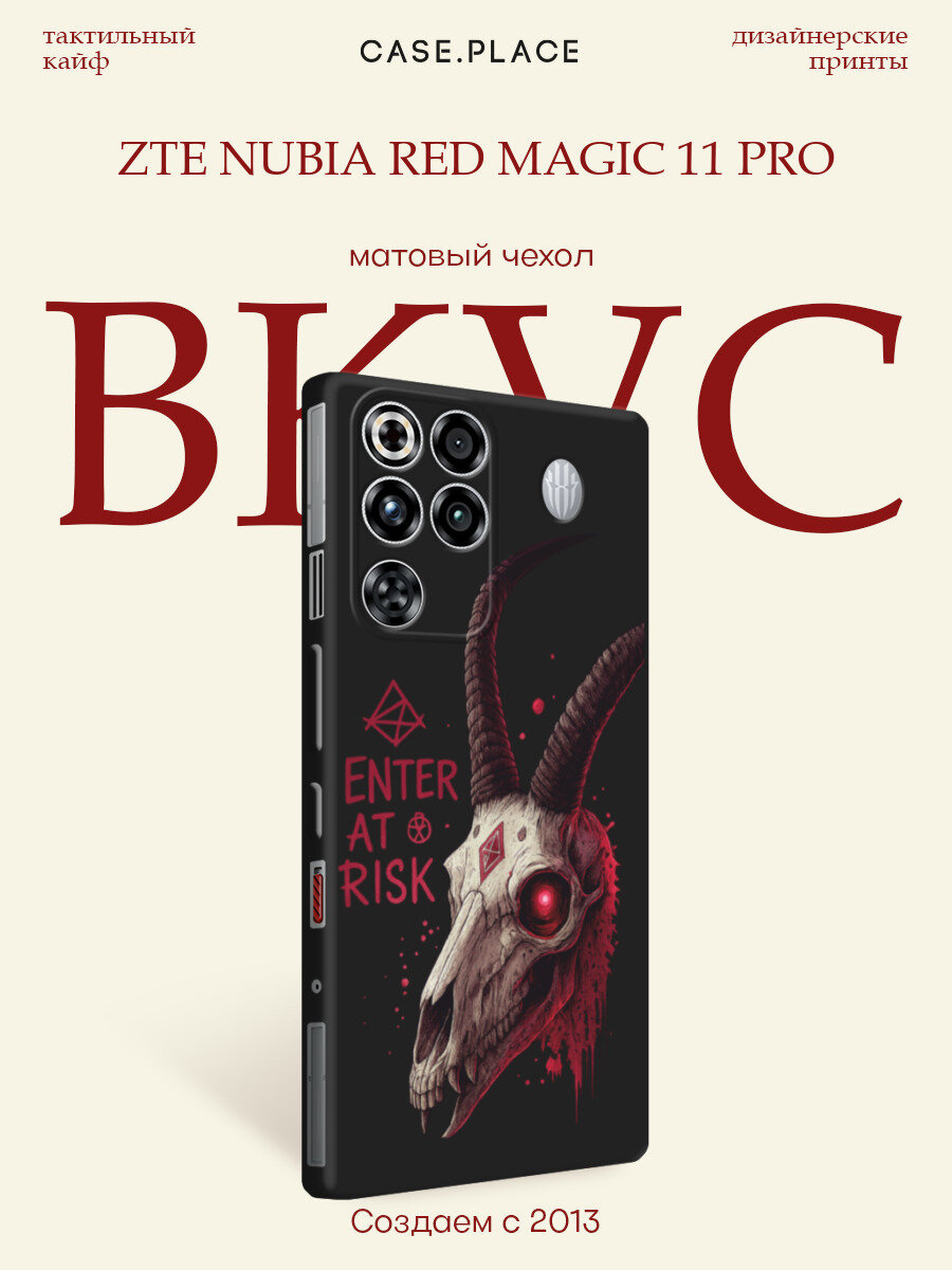 Чехол на ZTE Nubia Red Magic 11 Pro / ЗТЕ Нубиа Ред Мэджик 11 Про с принтом Enter at risk