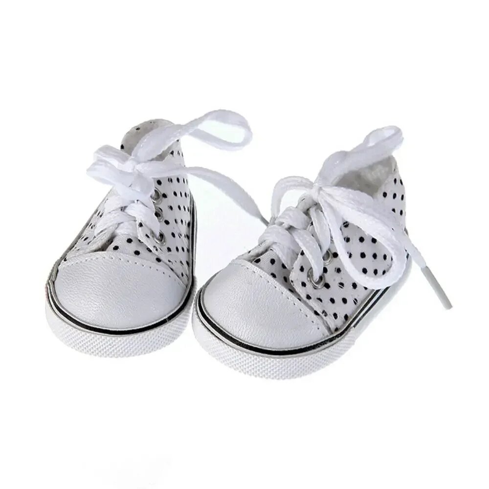 Кукольные туфли белые, 7 см, white-stlye 2