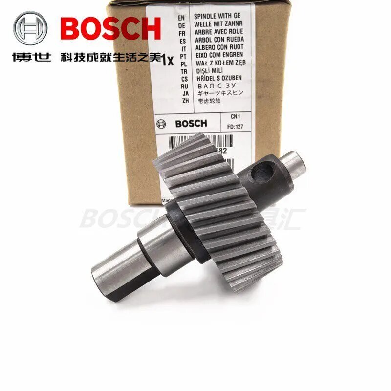 Фирменный Bosch GCD12JL Вал шестеренчатый в сборе с шкивом для резальной машины 1609B04682