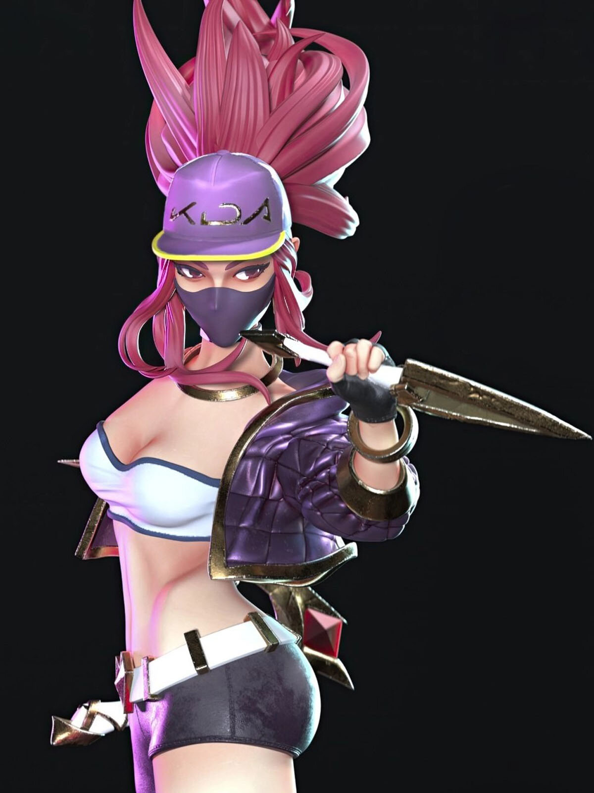 KDA Akali. Фигурка под покраску. Высота 127мм
