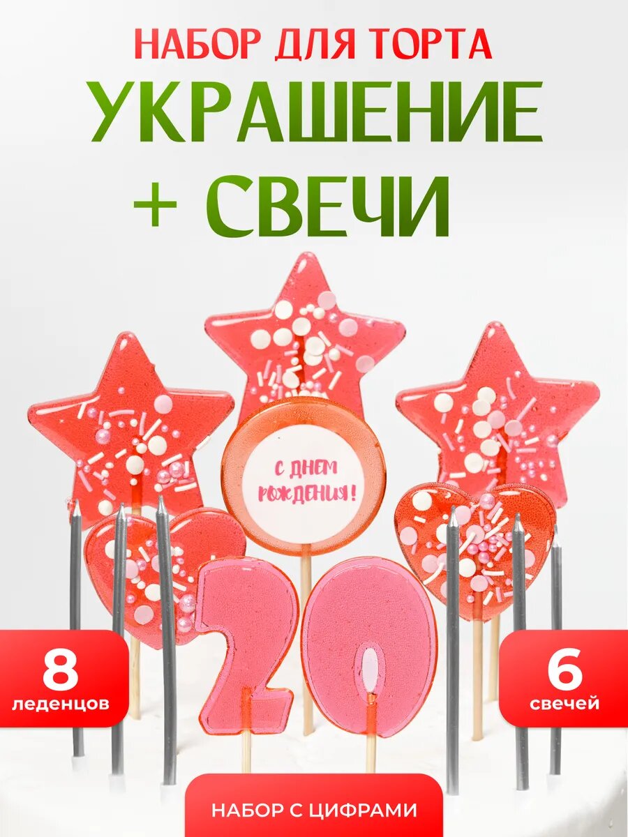 Украшения для торта. Цифра 20
