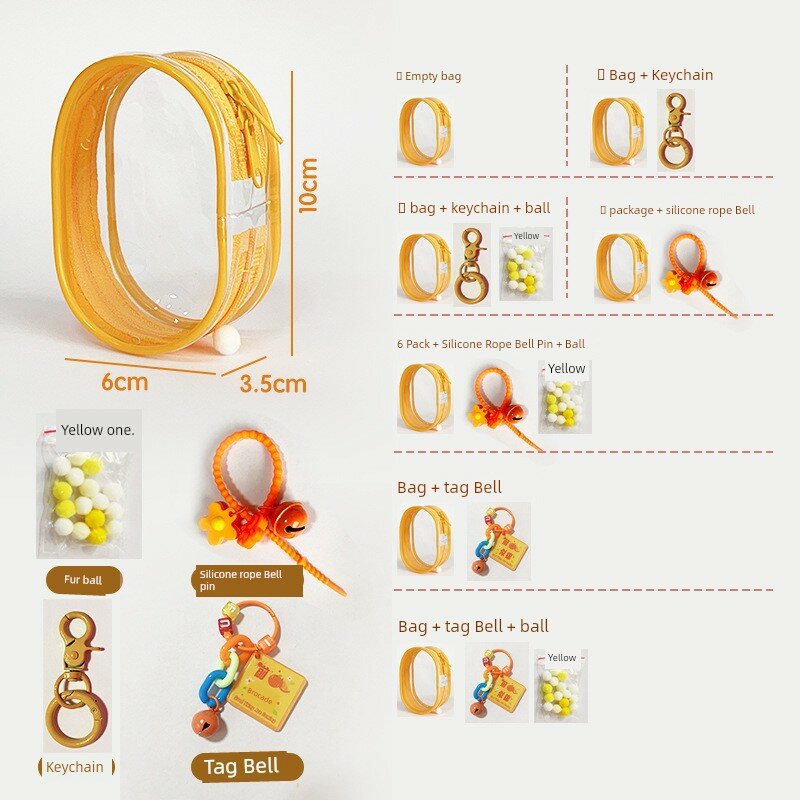 Прозрачная детская сумка из ПВХ Bubble Mart, 10 см, фигурка Nunu, 5 см, в закрытой упаковке, сумка для прогулок, 10cm