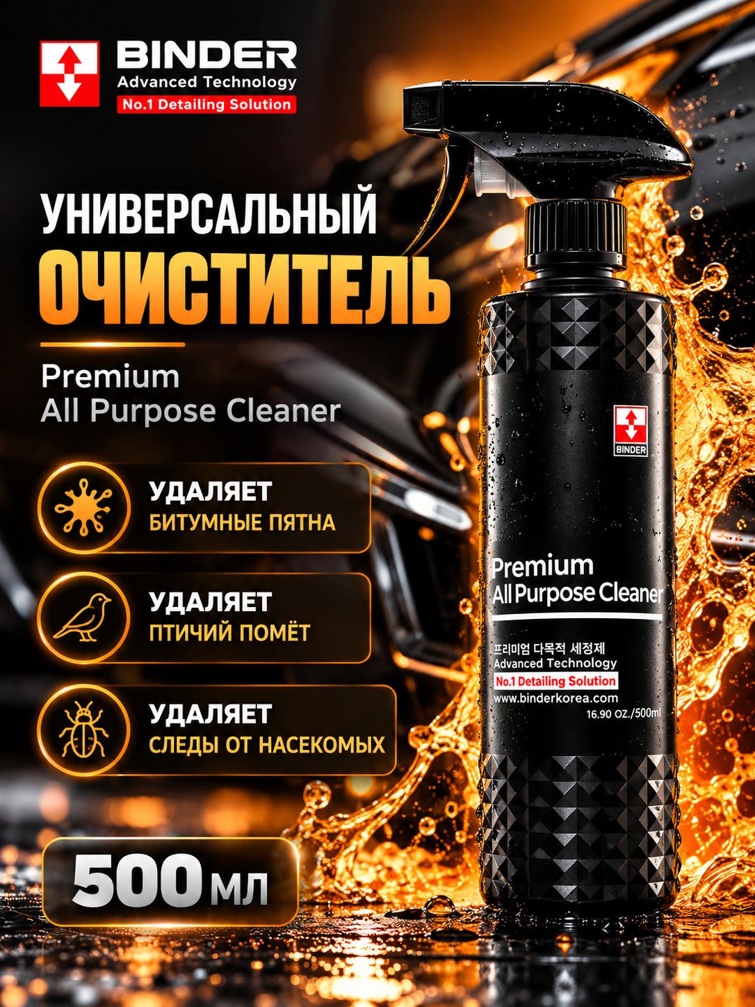Универсальный очиститель BINDER Premium All Purpose Cleaner 500 мл.