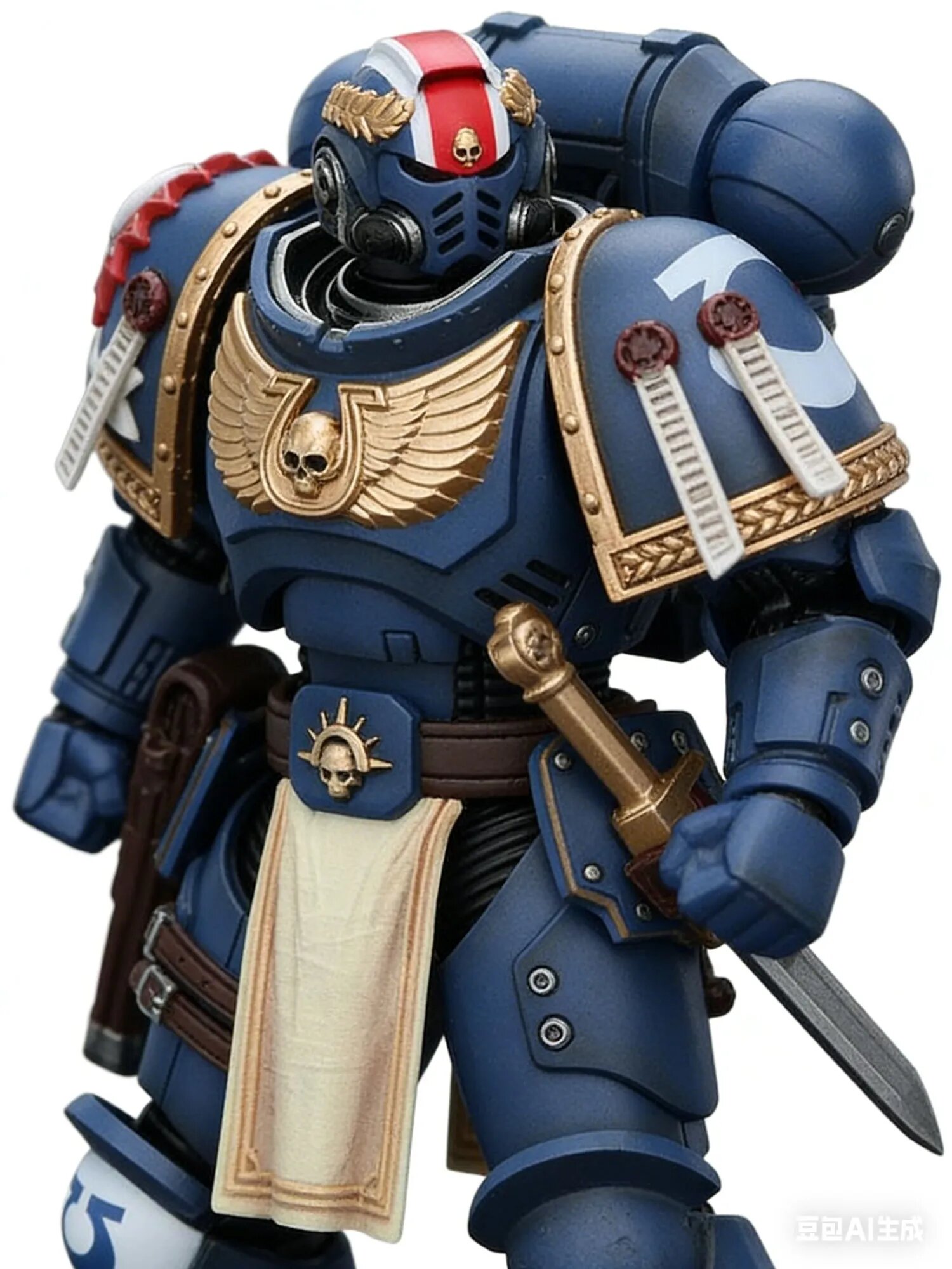 Подвижная фигурка JOYTOY Warhammer 40K Ultramarines Titus с лаврами победы, масштаб 1/18