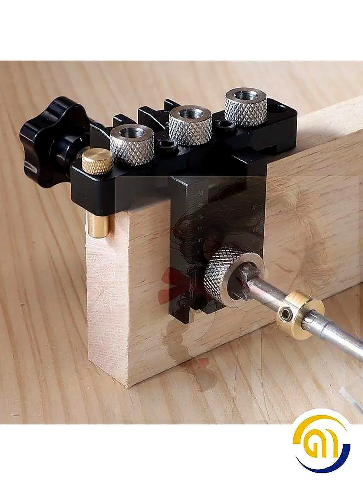 Кондуктор для сверления отверстий мебельный. С упором, 10.1x30.1x20.1 см
