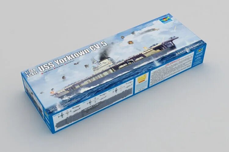 Сборная модель Trumpeter 1/700 USS CV-5 Корабль Военный
