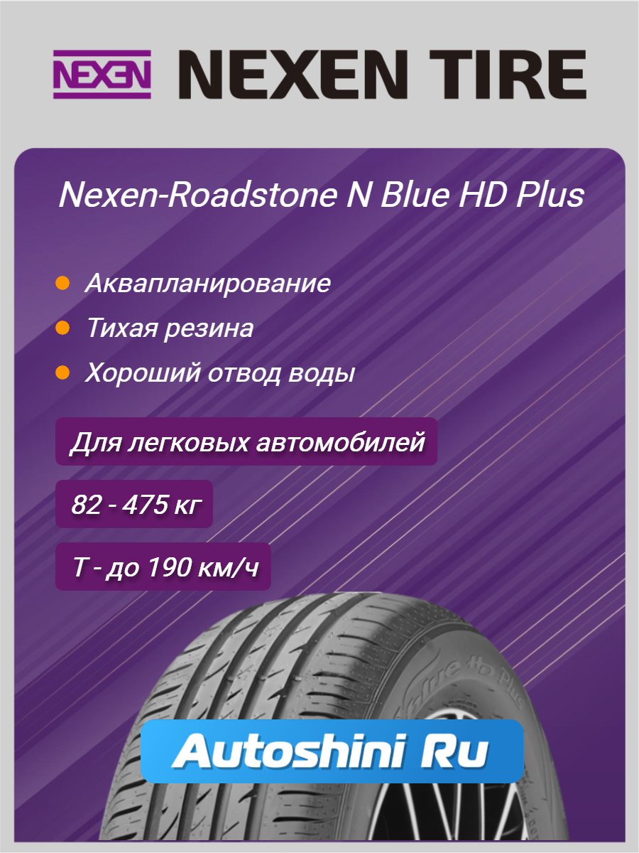 Шины летние Nexen-Roadstone N Blue HD Plus 185/60 R14 82T