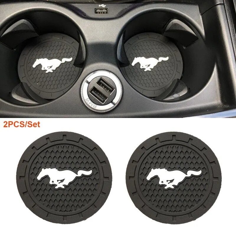2 шт. силиконовых противоскользящих подстаканника для автомобилей Ford mustang