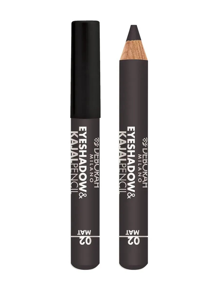 #Deborah Milano Eyeshadow and Kajal Pencil Тени для век 2 Матoвый cерый 2 мл/гр#