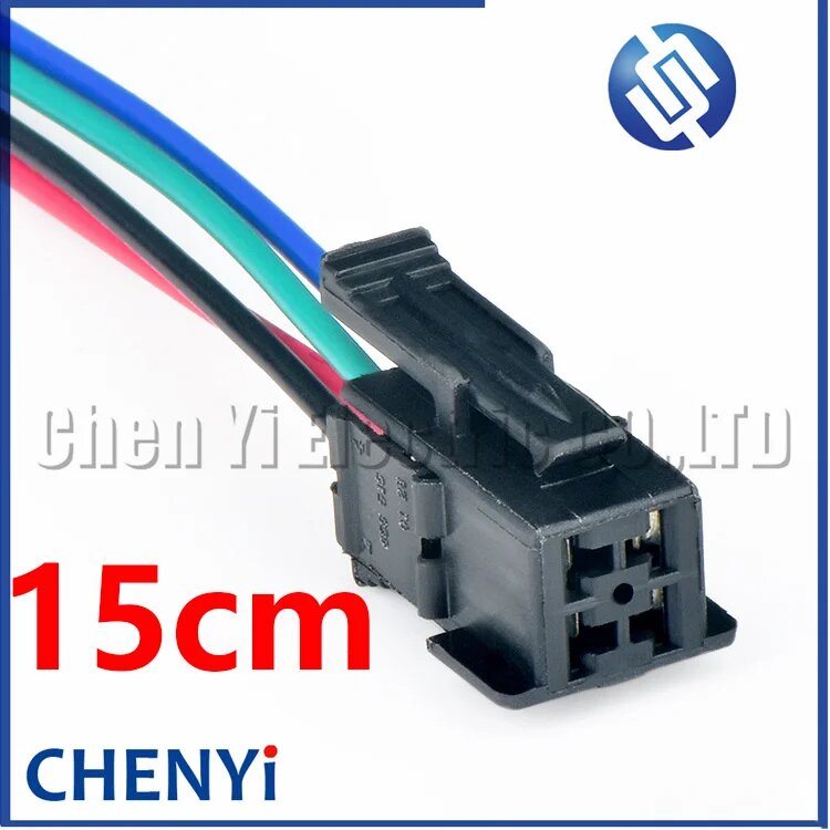 Автомобильный разъем 4 Pin, female with wires, 15см