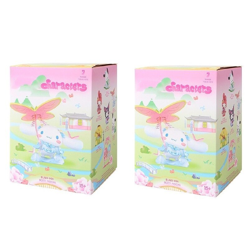 Серия New Bloom от Sanrio: Слепой набор 2 шт с My Melody и Kuromi (8-10 см), коллекционная игрушка для стола