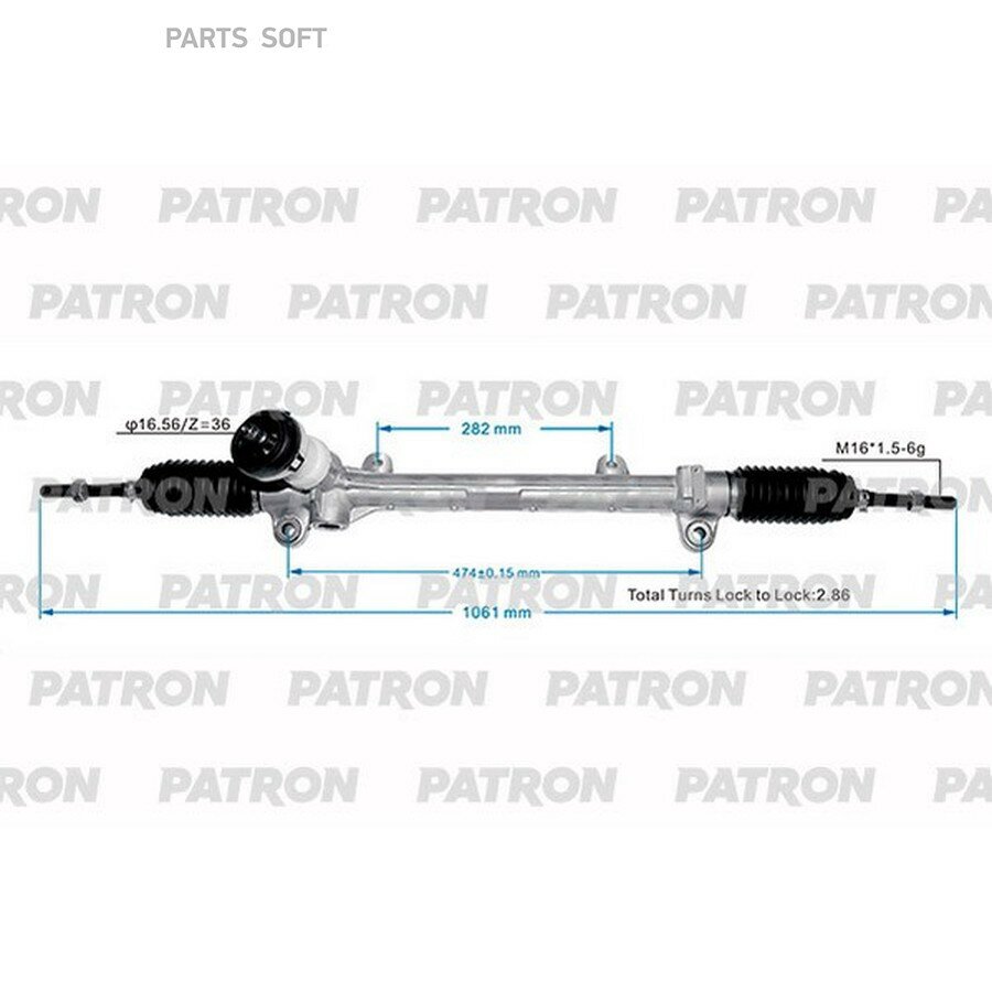 PSG1044 PATRON Рейка рулевая KIA SOUL II (PS) 14- PSG1044 PATRON Рейка рулевая KIA SOUL II (PS) 14- от официального дистрибьютора, PATRON, артикул PSG1044