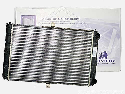 Радиатор охлаждения ваз 2108-99 алюм. 2-ряд. (универсал.) luzar (21080-1301012-50)