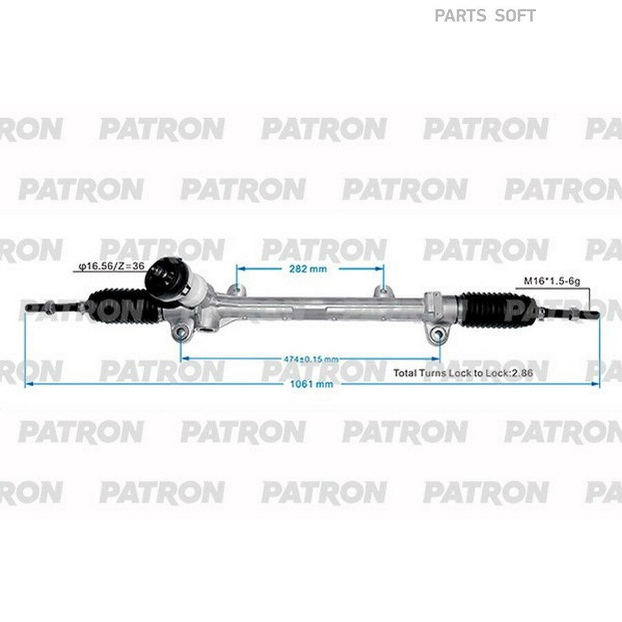 PSG1044 PATRON Рейка рулевая KIA SOUL II (PS) 14- PSG1044 PATRON Рейка рулевая KIA SOUL II (PS) 14- от официального дистрибьютора, PATRON, артикул PSG1044