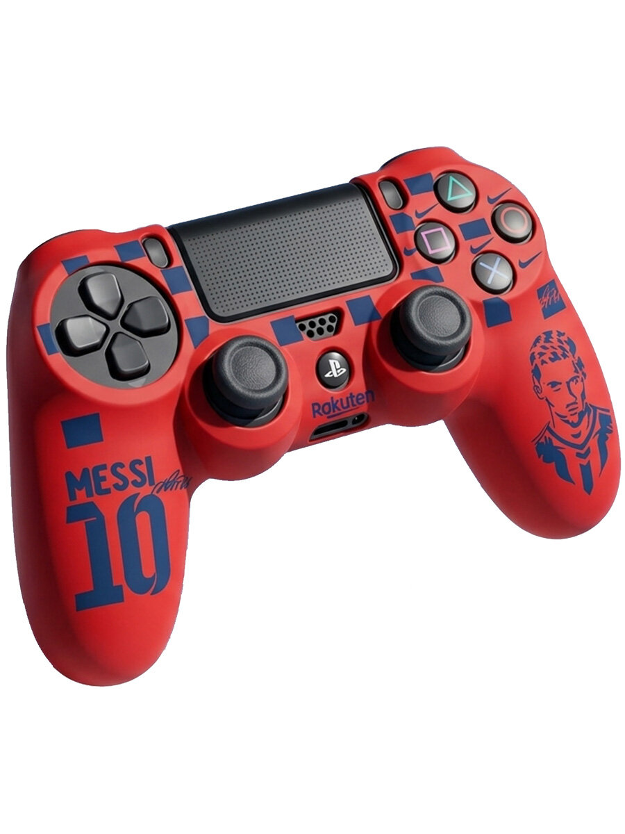 Силиконовый чехол для геймпада DualShock 4 PS4 - Lionel Messi 10
