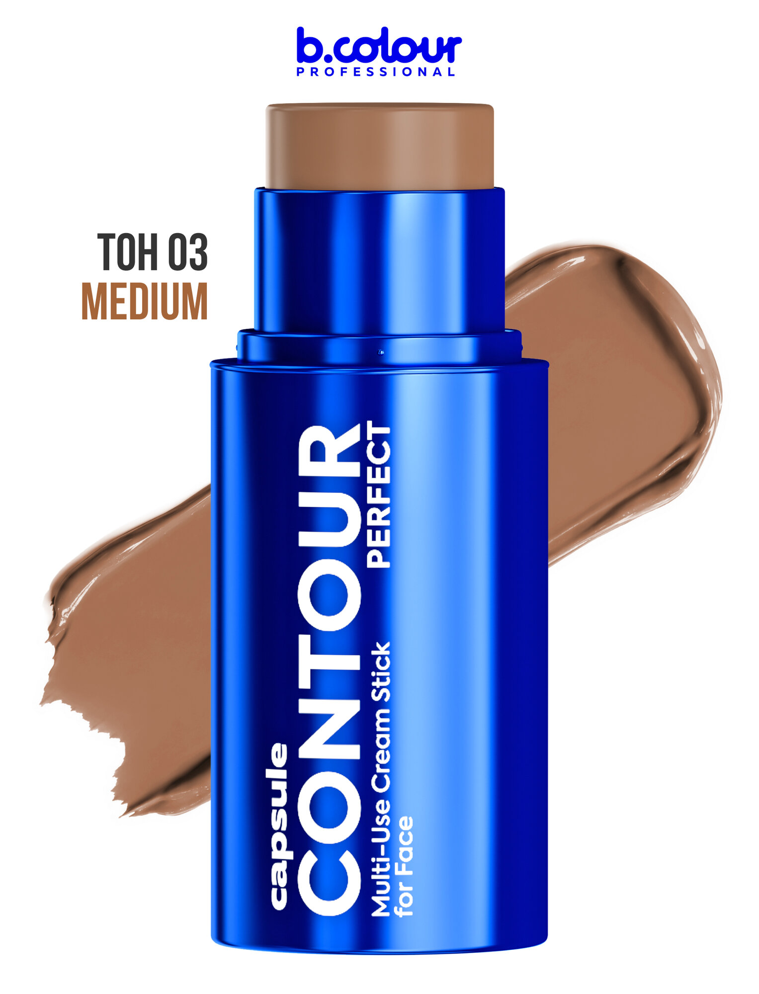 B.COLOUR PROFESSIONAL Контуринг стик, скульптор для лица кремовый 03 Medium CAPSULE
