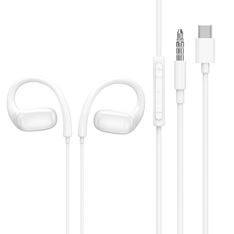 Белые Type-C цифровые проводные игровые наушники с микрофоном для смартфонов Apple Huawei