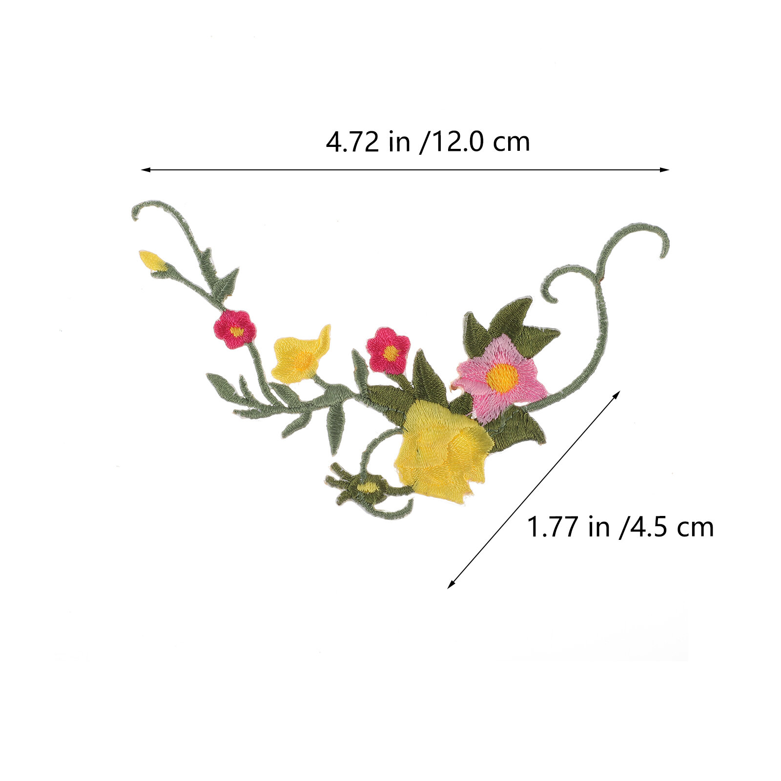 8 Штук Цветочные Вышивные Накладки На Липучке Иголочкой Размер 12X4 5Cm
