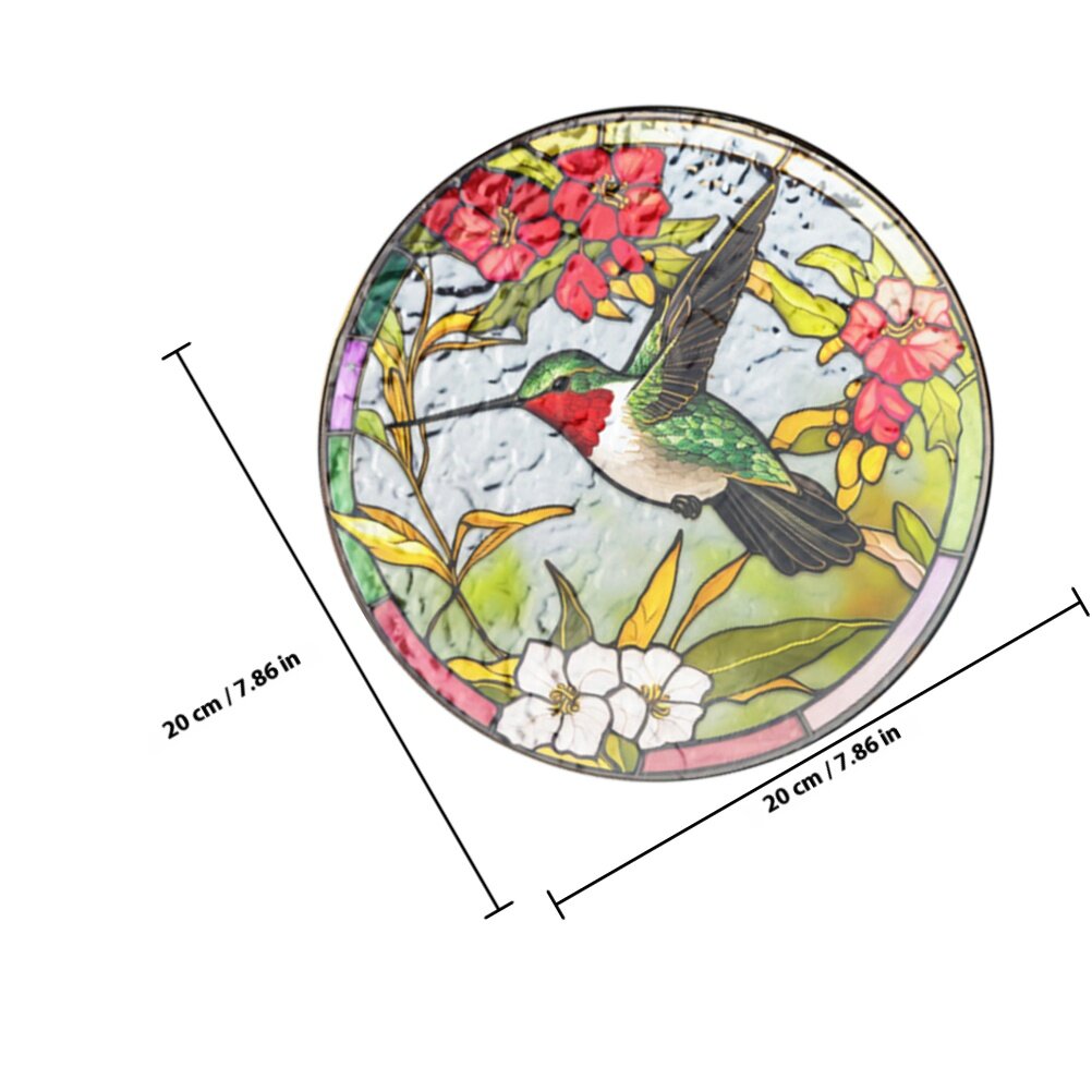 Набор Из 1 Штуки Акриловое Подвесное Украшение В Стиле Stained Glass Изделие В Forme Колибри 20.00X20.00X0.30Cm
