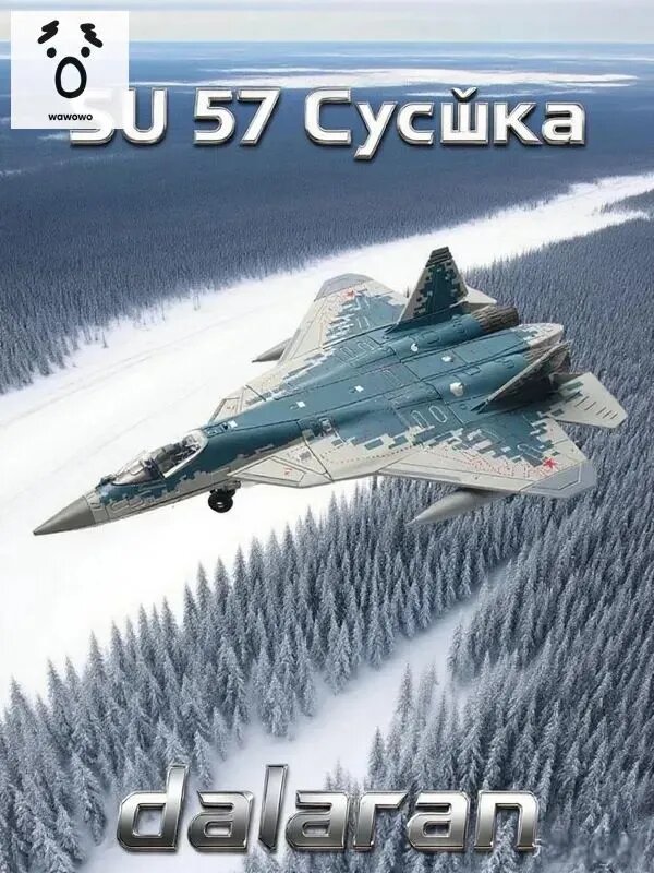 Самолет Су-57 (Россия) 1:72 - Сборная модель без клея из , пластиковая- Dalaran